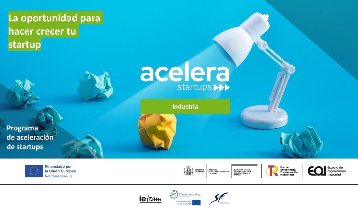 Programa Acelera Startups para empresas del sector industrial - AJE Jaén